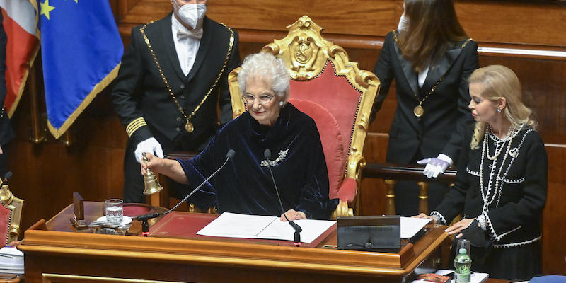 La senatrice a vita Liliana Segre parla da presidente provvisorio del ...